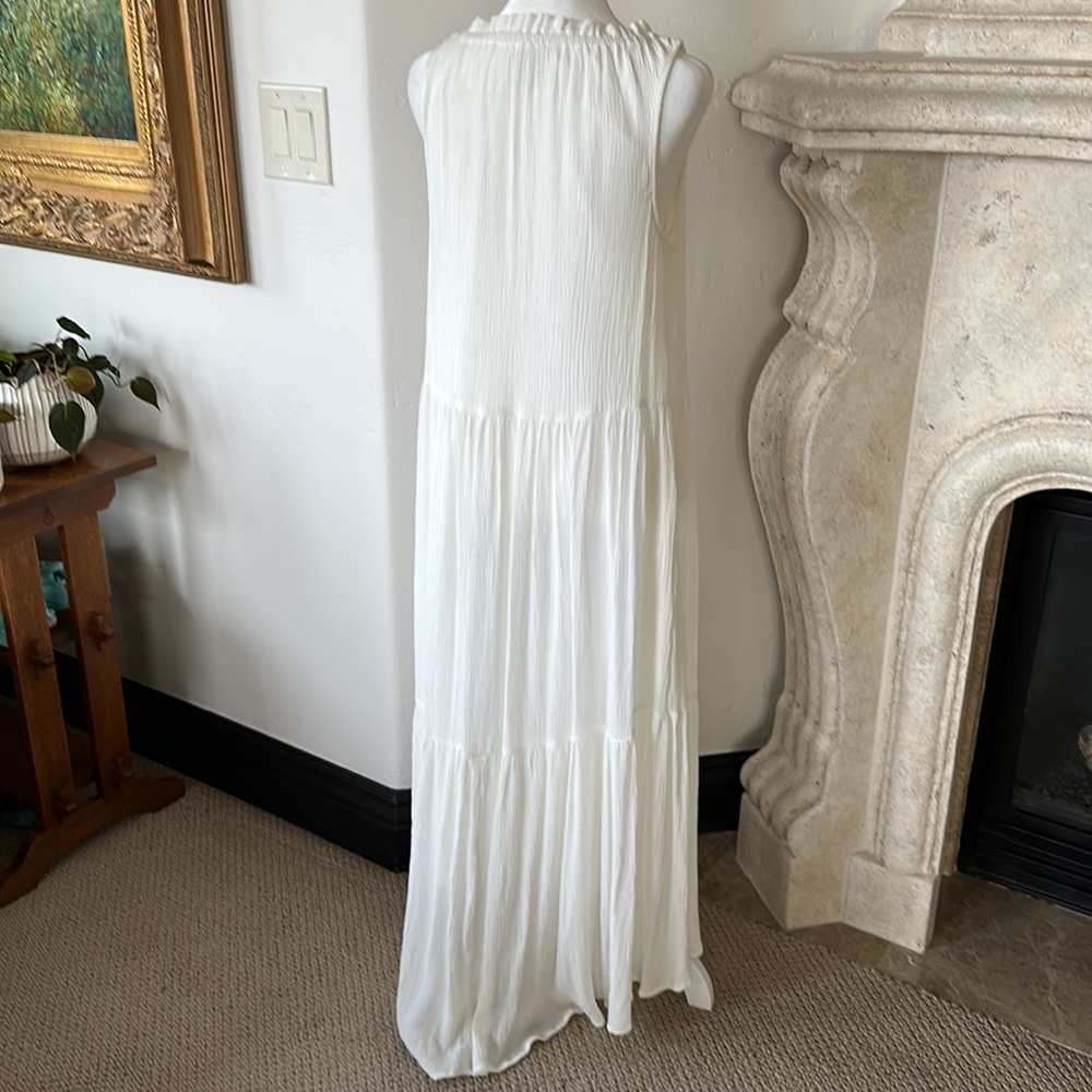 Evereve Roan+Ryan Cream Tiered Maxi Dress Womens S - Gem